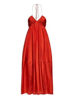 Zimmermann Silk Habotai Maxi Dress - Multicolor