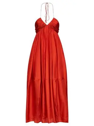Zimmermann Silk Habotai Maxi Dress - Multicolor
