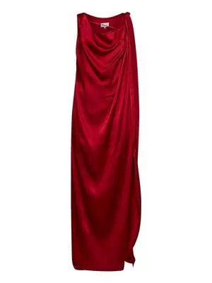 MAISON MARGIELA Satin Draped Maxi Dress - Multicolor