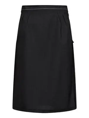 MAISON MARGIELA MAISON MARGIELA Charcoal Wool Reversed Midi Skirt