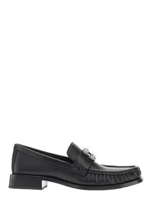 ROGER VIVIER Viv Moc Strass Leather Loafers - Multicolor
