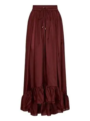 Zimmermann Silk Habotai Aster Maxi Skirt - Multicolor