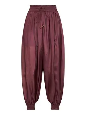 Zimmermann Silk Habotai Aster Harem Trousers - Multicolor