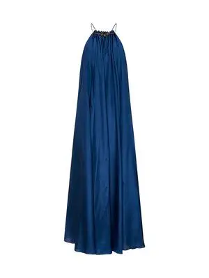 Zimmermann Cobalt Silk Maxi Dress - Multicolor