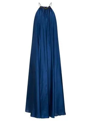 Zimmermann Cobalt Silk Maxi Dress - Multicolor