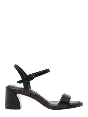 CHRISTIAN LOUBOUTIN Jane Leather Block Heel Sandals - Multicolor