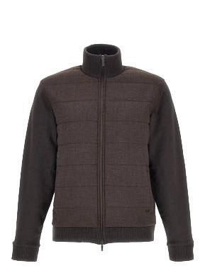 FAY Quilted Zip-up Jacket With Stand Collar - Multicolor