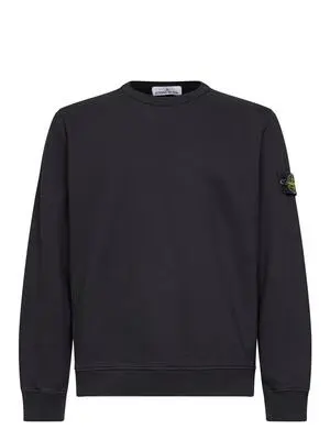 Stone Island Black Organic Stretch Cotton Crewneck Sweatshirt - Multicolor