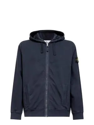STONE ISLAND STONE ISLAND Organic Cotton Zip-Up Hoodie With Drawstring