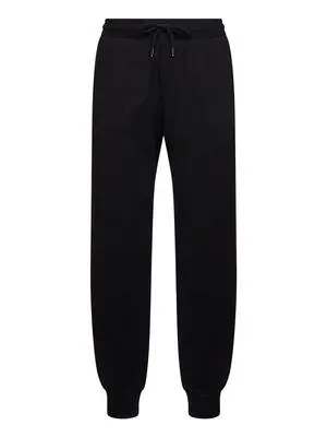 Dolce & Gabbana Black Cotton Fleece Embroidered Sweatpants - Multicolor