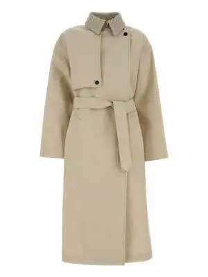 BOTTEGA VENETA BOTTEGA VENETA Embroidered Wool Blend Trench Coat