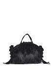 Simone Rocha Mini Faux Fur Double Ribbon Rosette Embroidered Bag - Multicolor