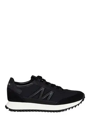 Moncler Moncler Suede And Nubuck Lace-Up Sneakers Multicolor