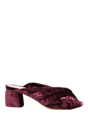 FORTE_FORTE FORTE FORTE Velvet High Heel Sandals Multicolor