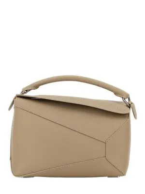 Loewe Cappuccino Leather Medium Puzzle Edge Handbag - Brown