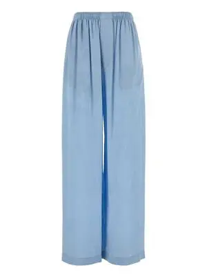 Balenciaga Light Silk Wide-leg Pant - Blue