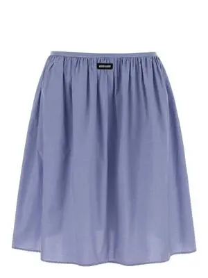Miu Miu Embroidered Cotton Skirt - Multicolor