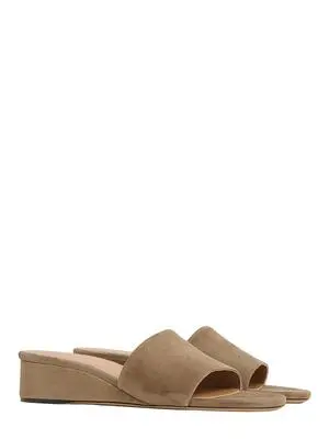 MANSUR GAVRIEL Zeppa Leather Slide Wedge Sandal - Anise