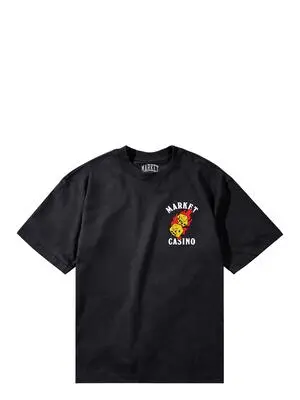 MARKET Flaming Dice Graphic T-shirt - Black