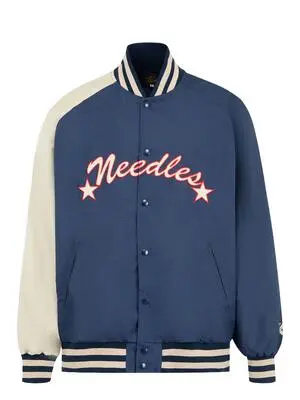 Needles Poly Shantung Varsity Jacket - Blue
