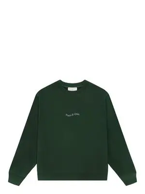 MUSEUM OF PEACE & QUIET Wordmark Lightweight Sweater - Green