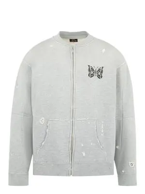 Needles Deconstructed Zipped Sweatshirt - Grey