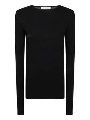 ENTIRE STUDIOS Round Neck Long Sleeve T-shirt For - Nero