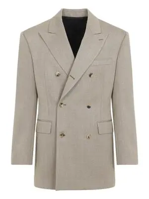 Celine Column Wool Jacket - Brown