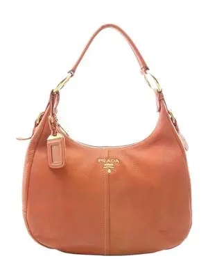 Prada Prada 2000s Name Tag Shoulder Bag Orange