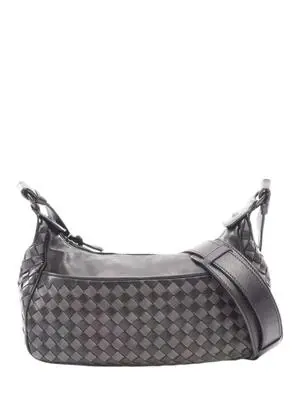 Bottega Veneta 2000s Intrecciato Shoulder Bag - Black