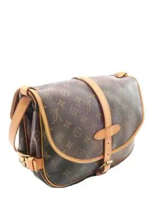LOUIS VUITTON 30 Saumur Monogram Shoulder Bag - Brown