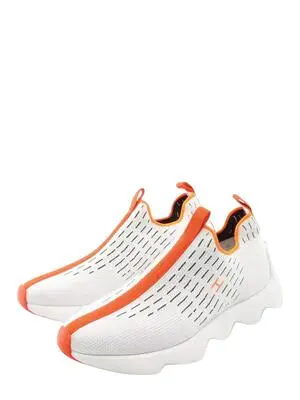 Hermès Knit Round Toe Slip-on Sneakers - White