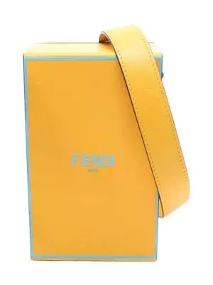 Fendi Box Leather Shoulder Bag - Yellow