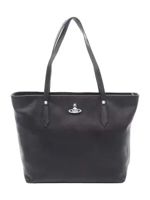 VIVIENNE WESTWOOD Orb Plaque Tote Bag - Black