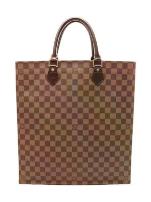LOUIS VUITTON Sac Plat Damier Ébène Tote Bag - Brown