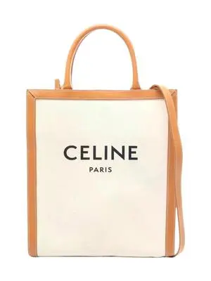 Celine 2000 Small Vertical Cabas Tote Bag - White