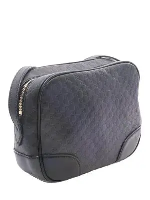 Gucci Micro Gg Guccissima Shoulder Bag - Black