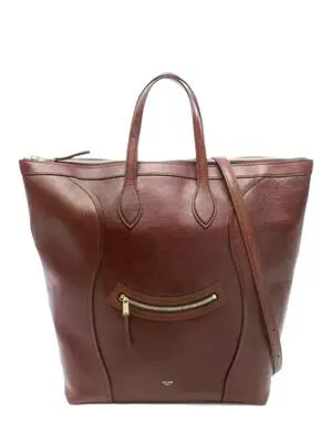 Celine Luggage Leather Tote Bag - Brown