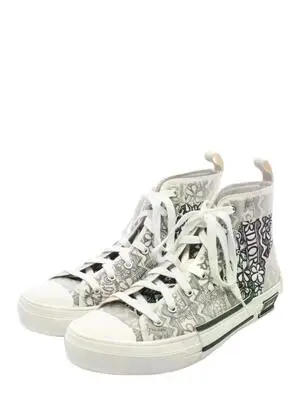 Dior B23 Embroidery High-top Sneakers - White