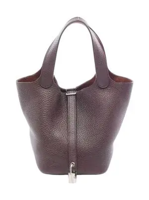 Hermès Picotin Lock Éclat Leather Handbag - Brown