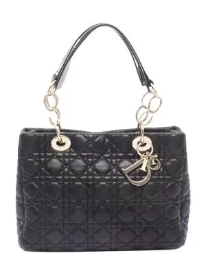 Dior 2000s Cannage Chain Tote Bag - Black