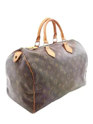 LOUIS VUITTON Monogram Speedy 35 Handbag - Brown