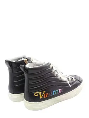 LOUIS VUITTON Quilted Leather High-top Sneakers - Black