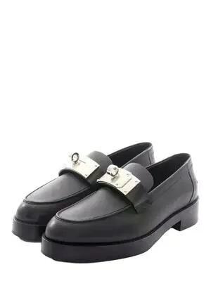 Hermès Leather Kelly Loafers - Black