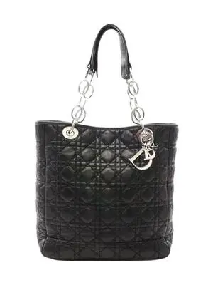 Dior 2000s Cannage Tote Bag - Black