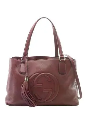 Gucci Soho Interlocking G Tote Bag - Red