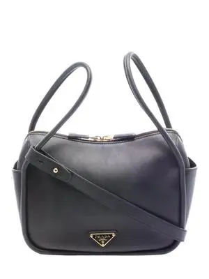 Prada Calfskin Leather Shoulder Bag - Black