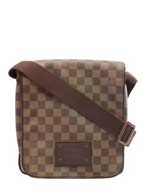 LOUIS VUITTON Damier Ebene Brooklyn Shoulder Bag - Brown
