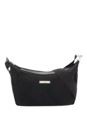 Gucci Gg Canvas Shoulder Bag - Black