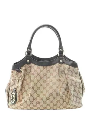 Gucci Sukey Gg Canvas Tote Bag - Neutrals